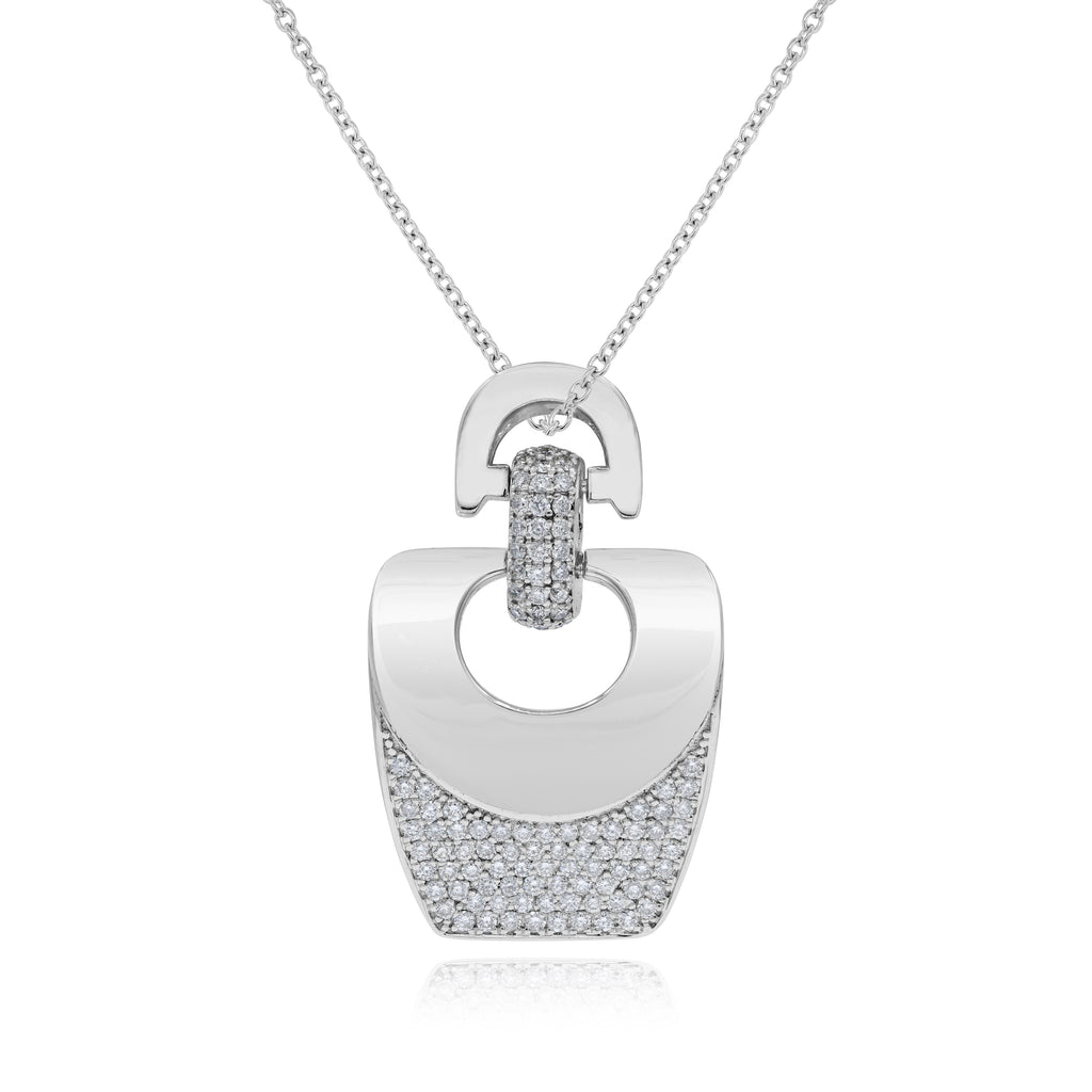 1.60ct Diamond Pendant set in 18KT White Gold / TAL13